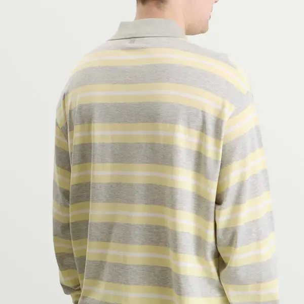 AMI Paris Mercerised Jersey Adc Stripe Polo