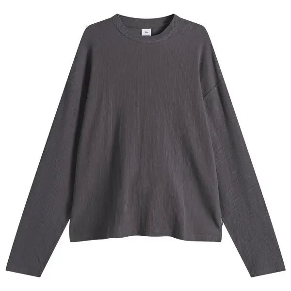 WON HUNDRED Steven Long Sleeve Ribbed T-shirt - Asphalt