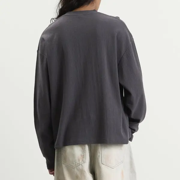WON HUNDRED Steven Long Sleeve Ribbed T-shirt - Asphalt
