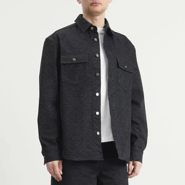 Casablanca Laser Monogram Denim Shirt