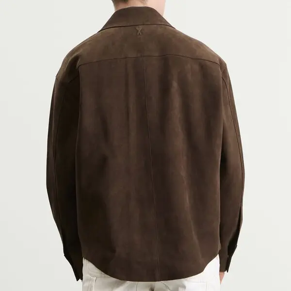 AMI Paris Suede Buttoned Overshirt