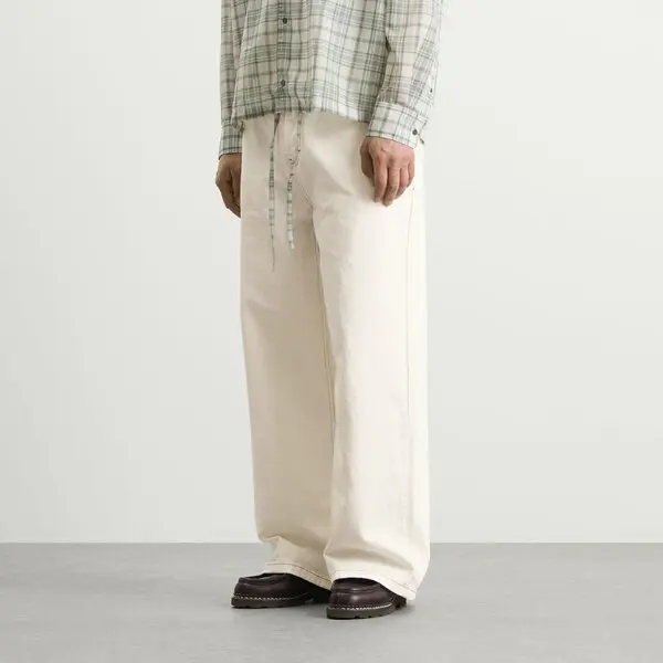 AMI Paris Light Wash Wide Leg Jeans