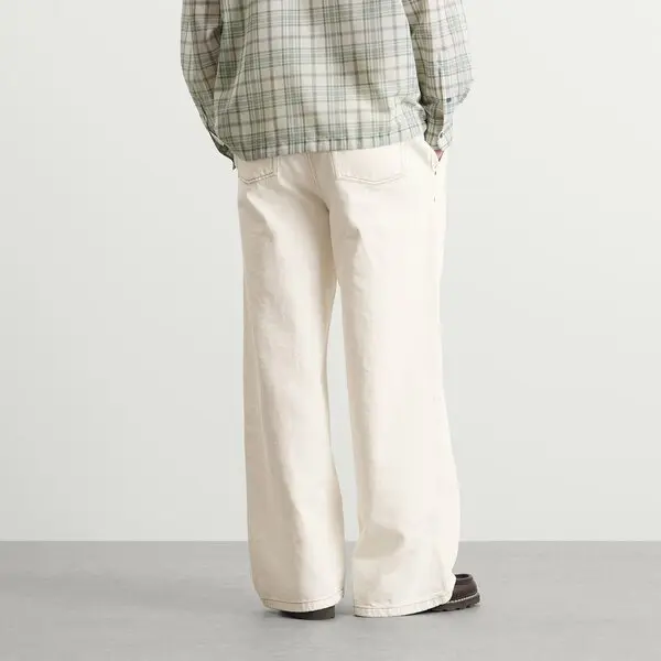 AMI Paris Light Wash Wide Leg Jeans