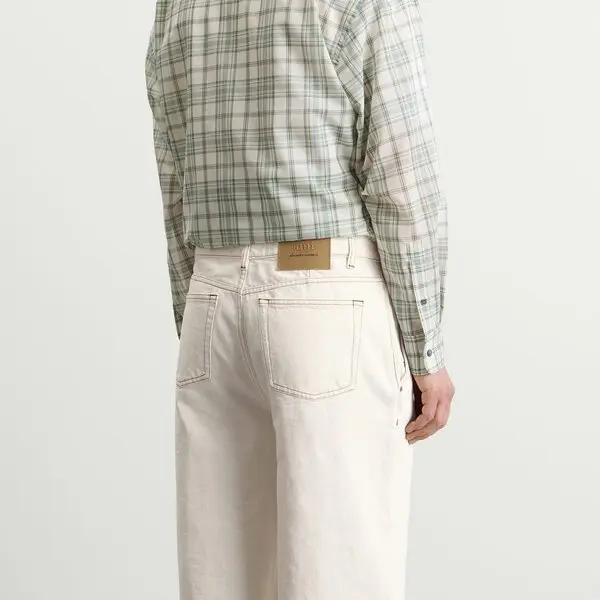 AMI Paris Light Wash Wide Leg Jeans