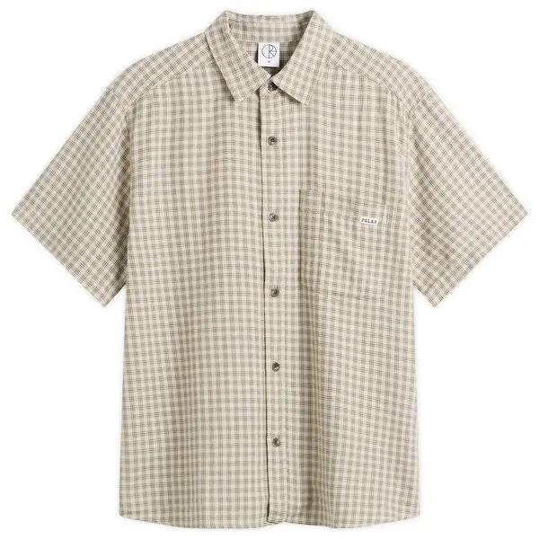 POLAR SKATE CO. Mitchell Short Sleeve Shirt - Beige/green