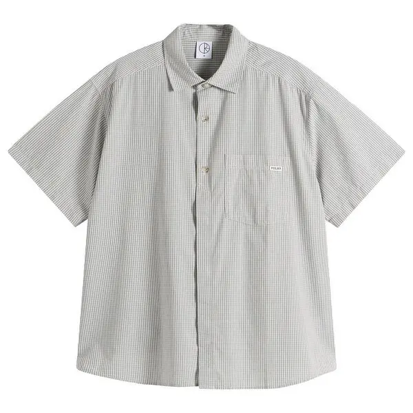 POLAR SKATE CO. Mitch Short Sleeve Shirt - Blue Check