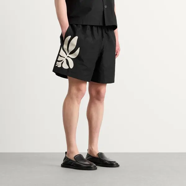 MKI MIYUKI ZOKU Botanical Print Wide Leg Shorts