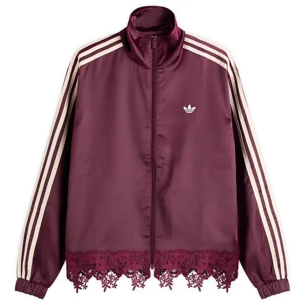 Adidas Firebird Satin Lace Track Top - Maroon