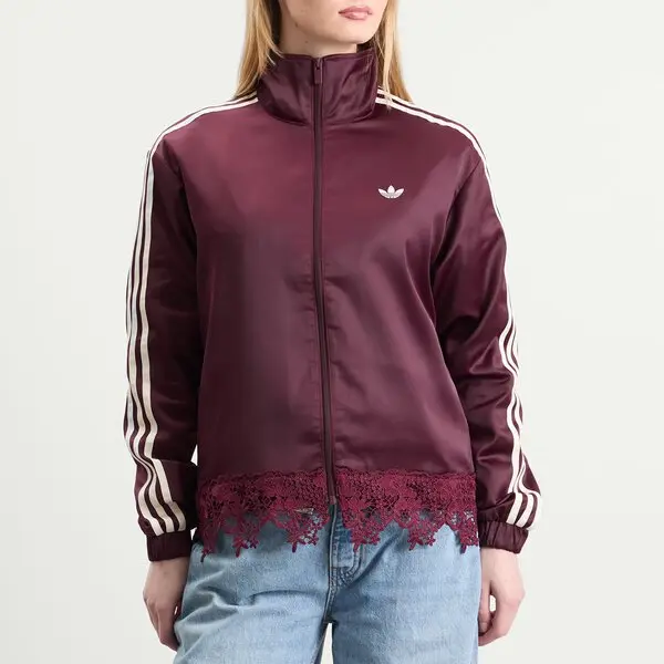 Adidas Firebird Satin Lace Track Top - Maroon
