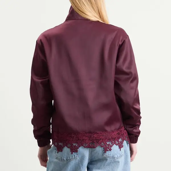 Adidas Firebird Satin Lace Track Top - Maroon