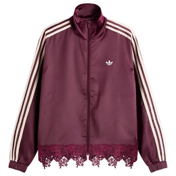 Adidas Firebird Satin Lace Track Top - Maroon