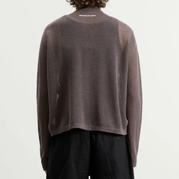 MKI MIYUKI ZOKU Linen Loose Knit Track Jacket