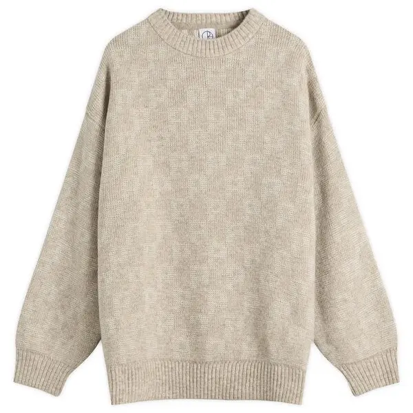 POLAR SKATE CO. George P Pattern Knit Jumper - Sand