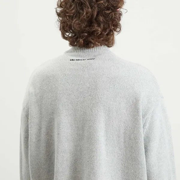MKI MIYUKI ZOKU Mohair Blend Knit Crewneck - Light Grey