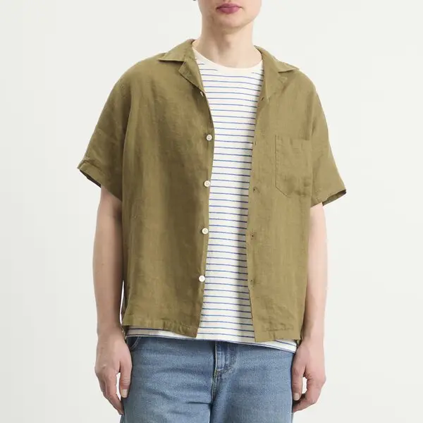 Portuguese Flannel Linen Camp Vacation Shirt