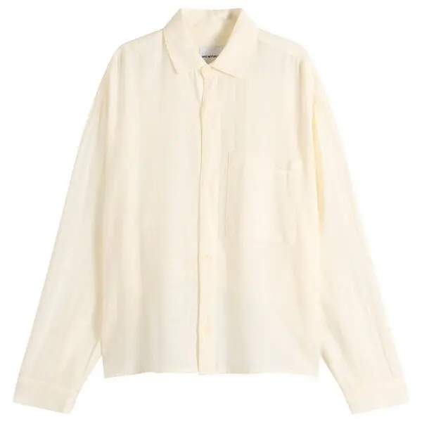 MKI MIYUKI ZOKU Loose Weave Check Box Dress Shirt