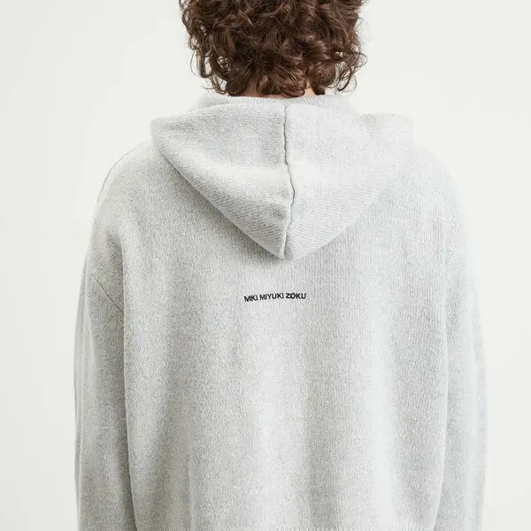 MKI MIYUKI ZOKU Mohair Blend Knit Zip Hoodie