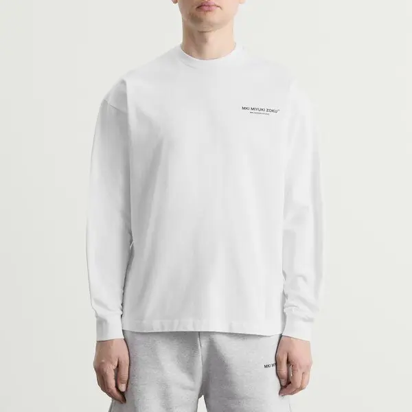 MKI MIYUKI ZOKU Design Studio Long Sleeve T-shirt - White