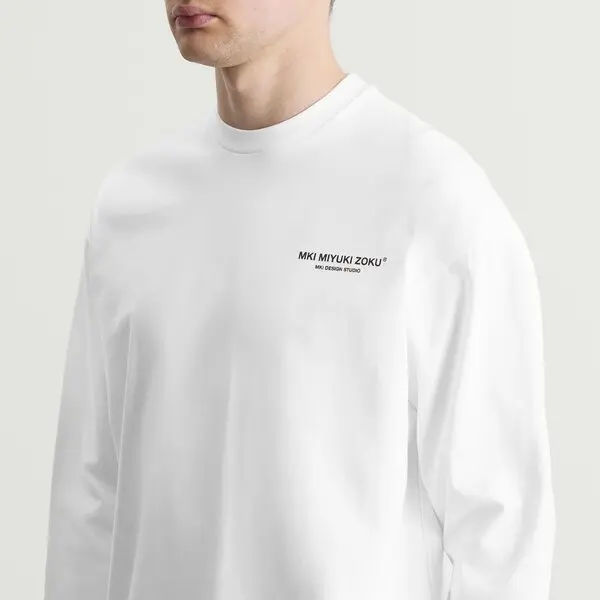 MKI MIYUKI ZOKU Design Studio Long Sleeve T-shirt - White