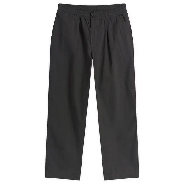Universal Works Seattle Cotton Pleated Track Pant - Charcoal