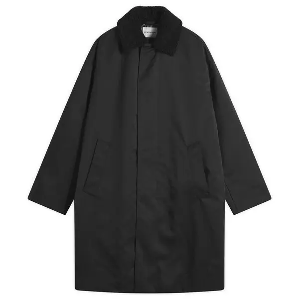 MKI MIYUKI ZOKU Padded Nylon Overcoat - Black
