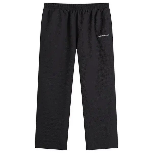 MKI MIYUKI ZOKU Seersucker Wide Leg Trousers - Black