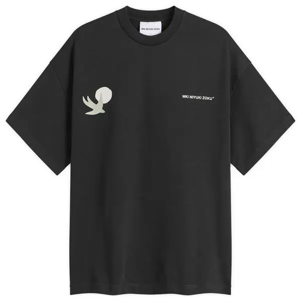MKI MIYUKI ZOKU Presented End. Swallow T-shirt - Black