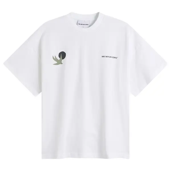 MKI MIYUKI ZOKU Presented End. Swallow T-shirt - White