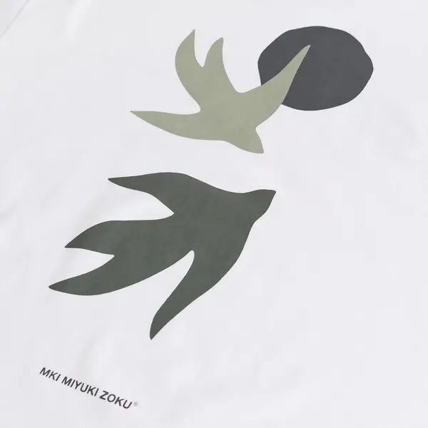 MKI MIYUKI ZOKU Presented End. Swallow T-shirt - White