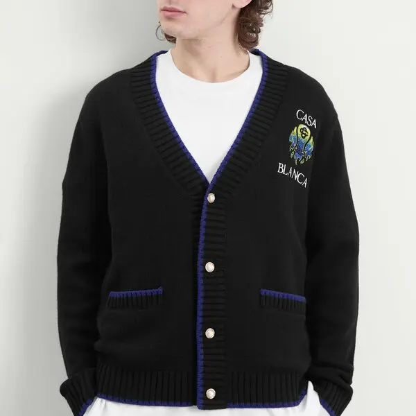 Casablanca Flaming Tennis Ball Cardigan