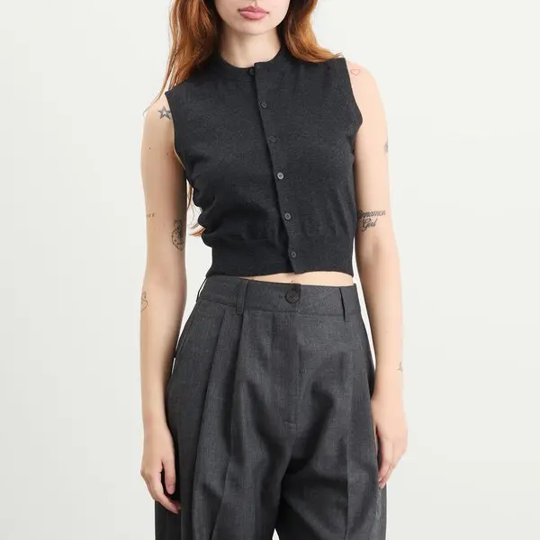 Auralee High Twist Wool Knit Vest