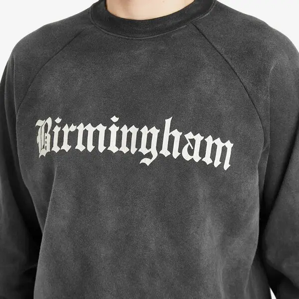 BEAMS Faded Print Raglan Sweat