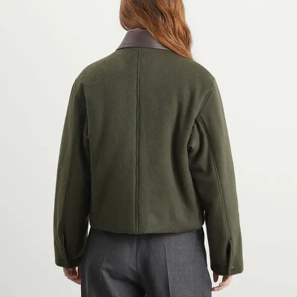 Auralee Flannel Padded Short Jacket