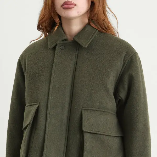 Auralee Flannel Padded Short Jacket