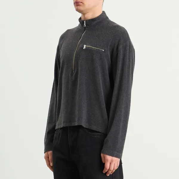 MKI MIYUKI ZOKU Towelling Quarter Zip