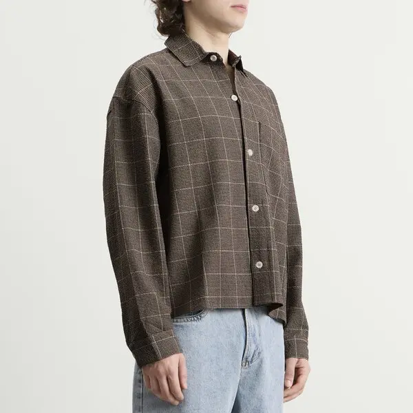 MKI MIYUKI ZOKU Seersucker Check Box Dress Shirt