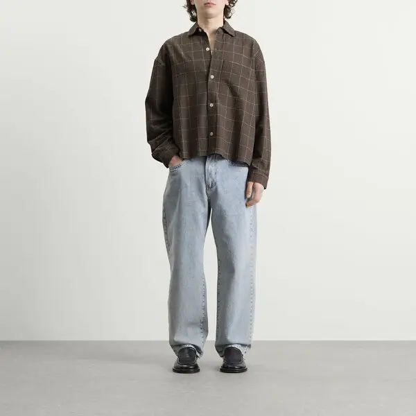 MKI MIYUKI ZOKU Seersucker Check Box Dress Shirt