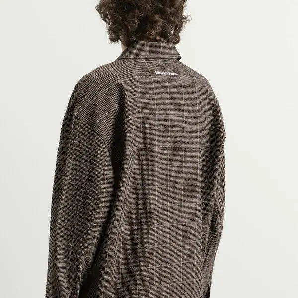 MKI MIYUKI ZOKU Seersucker Check Box Dress Shirt