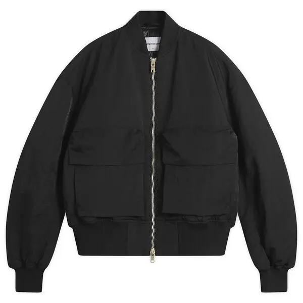MKI MIYUKI ZOKU Silky Nylon Bomber - Black
