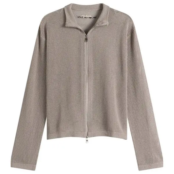 MKI MIYUKI ZOKU Linen Loose Knit Track Jacket - Taupe