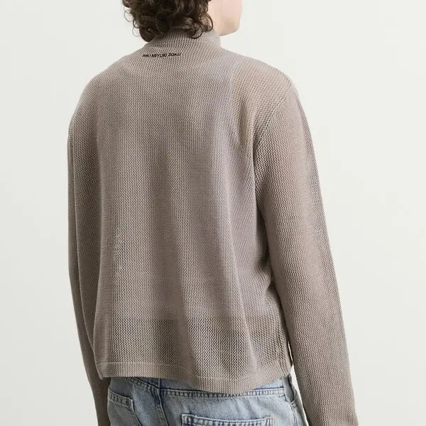MKI MIYUKI ZOKU Linen Loose Knit Track Jacket - Taupe