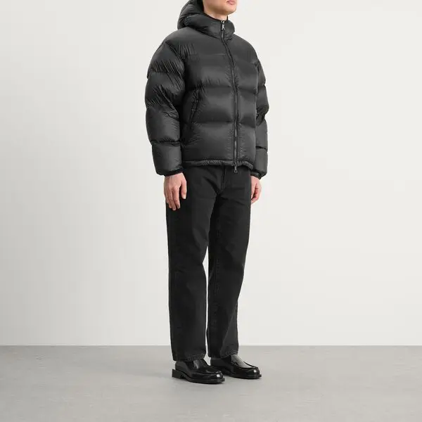 MKI MIYUKI ZOKU Translucent Hooded Bubble Jacket - Black