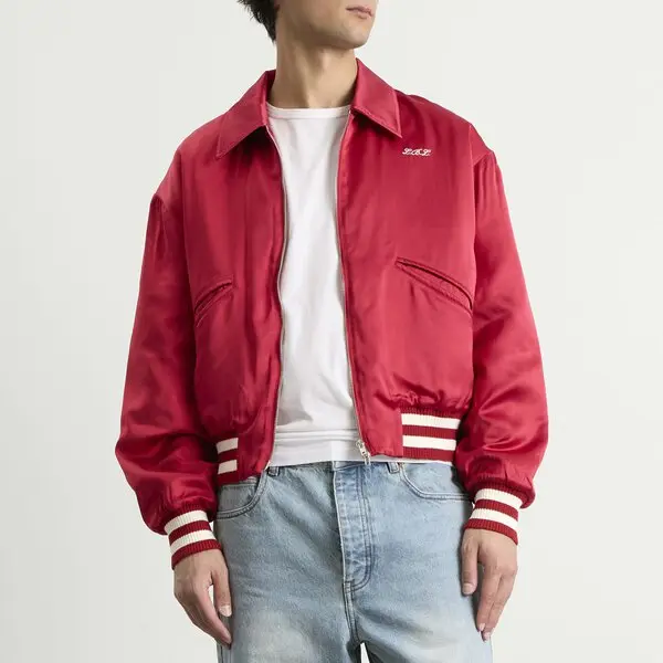 SECOND / LAYER Aces Satin Club Souvenir Jacket