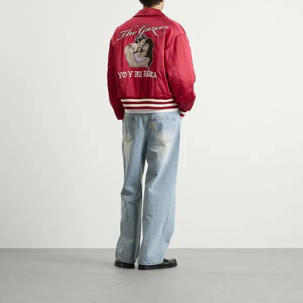 SECOND / LAYER Aces Satin Club Souvenir Jacket