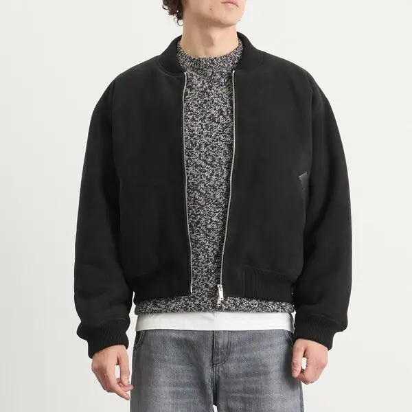 Studio Nicholson Shearling Leather Bomber Jacket