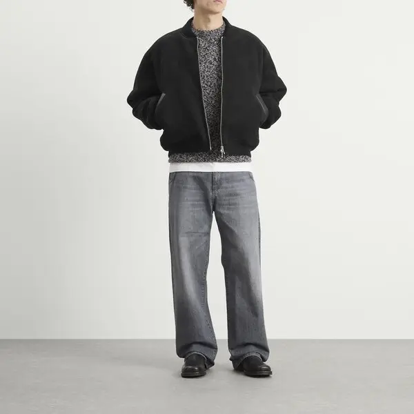 Studio Nicholson Shearling Leather Bomber Jacket