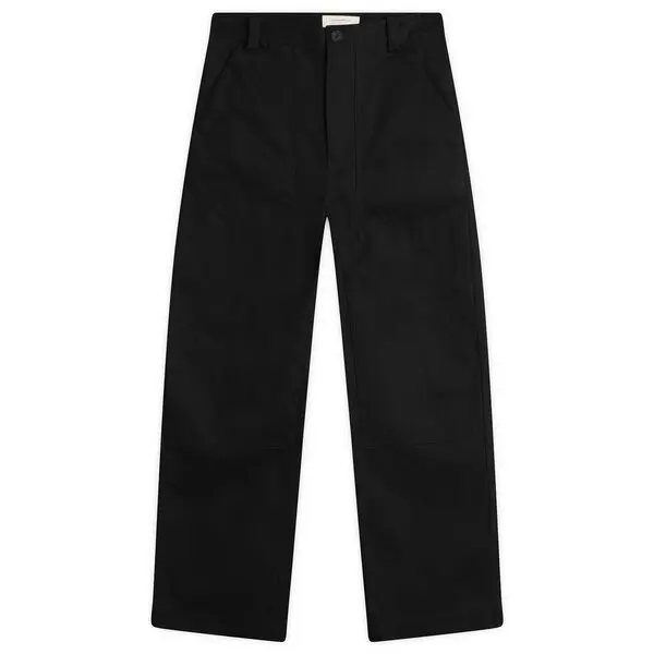 Studio Nicholson Denver Cotton Canvas Workwear Pant - Black