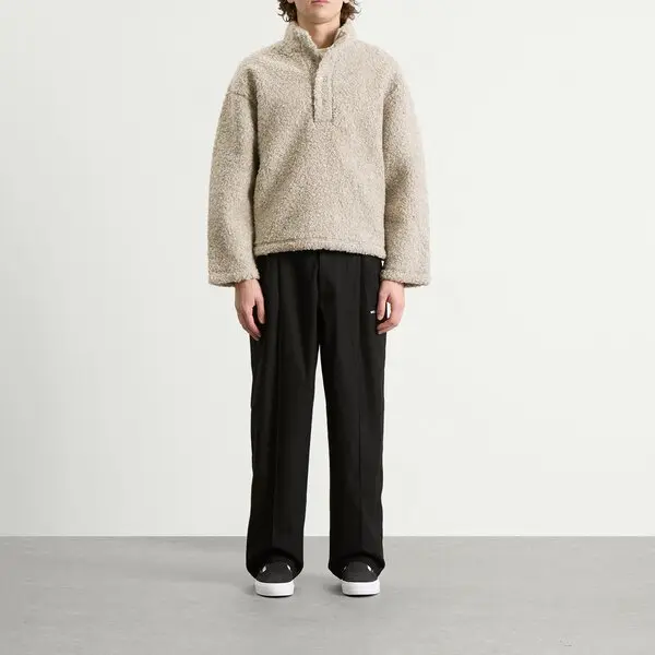 MKI MIYUKI ZOKU Wool Fleece Quarter Button Up