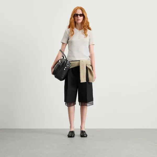 RÓHE Organza Lined Wool Mohair Blend Shorts