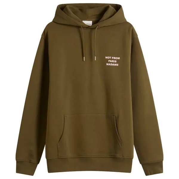 Drole De Monsieur Slogan Hoodie - Kaki